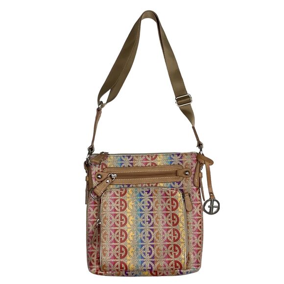 Giani Bernini | Bags | Giani Bernini Crossbody Handbag Tan Multicolor ...